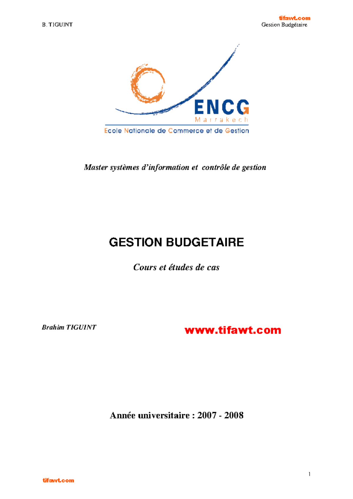 Gestion Budgétaire GESTION BUDGETAIRE - Cours Complet et Études de Cas ...