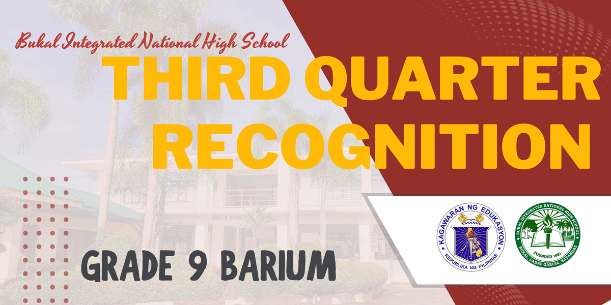 Third Quarter Academic Excellence Recognition Report - Studocu