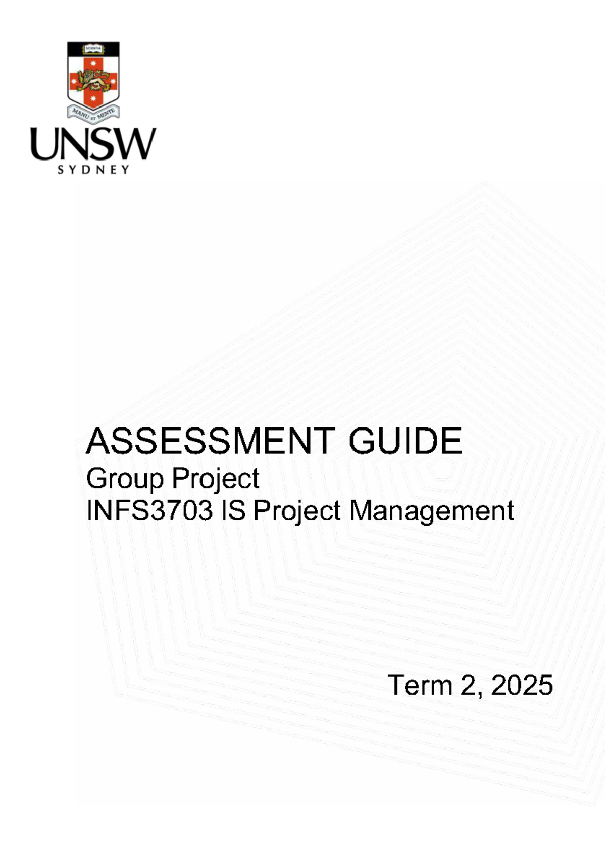 INFS3703 Group Project Assessment Guide: AI Project Management ...