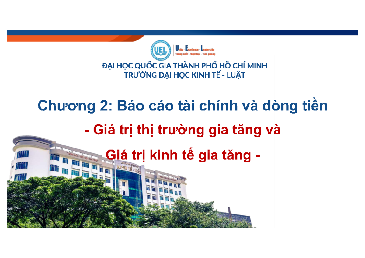 BGTT MV18 - QTTC: Chương 2 - Báo cáo Tài chính và Dòng tiền - Studocu