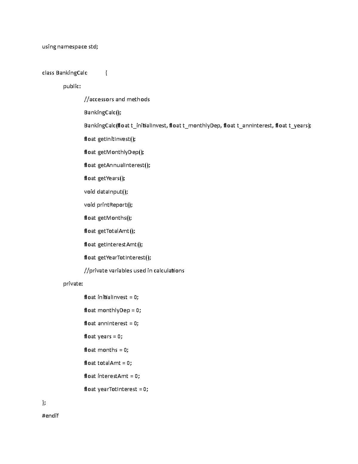 Banking Code Project 2: Class Implementation and Reports - Studocu