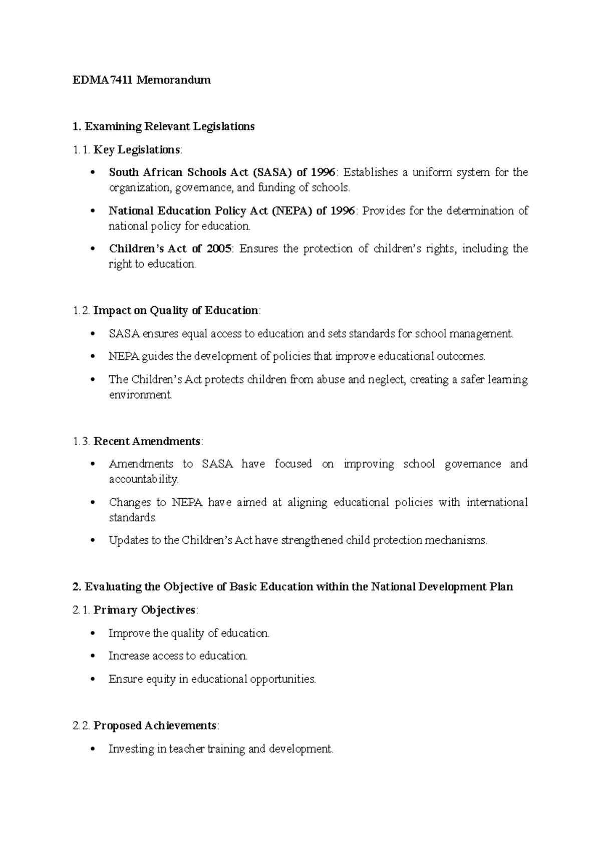QMS Appraisal Instrument for Educators: Collective Agreement 2 of 2014 ...