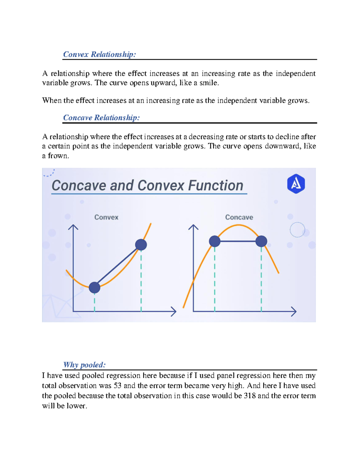 Question - Convex Relationship: A relationship where the effect ...