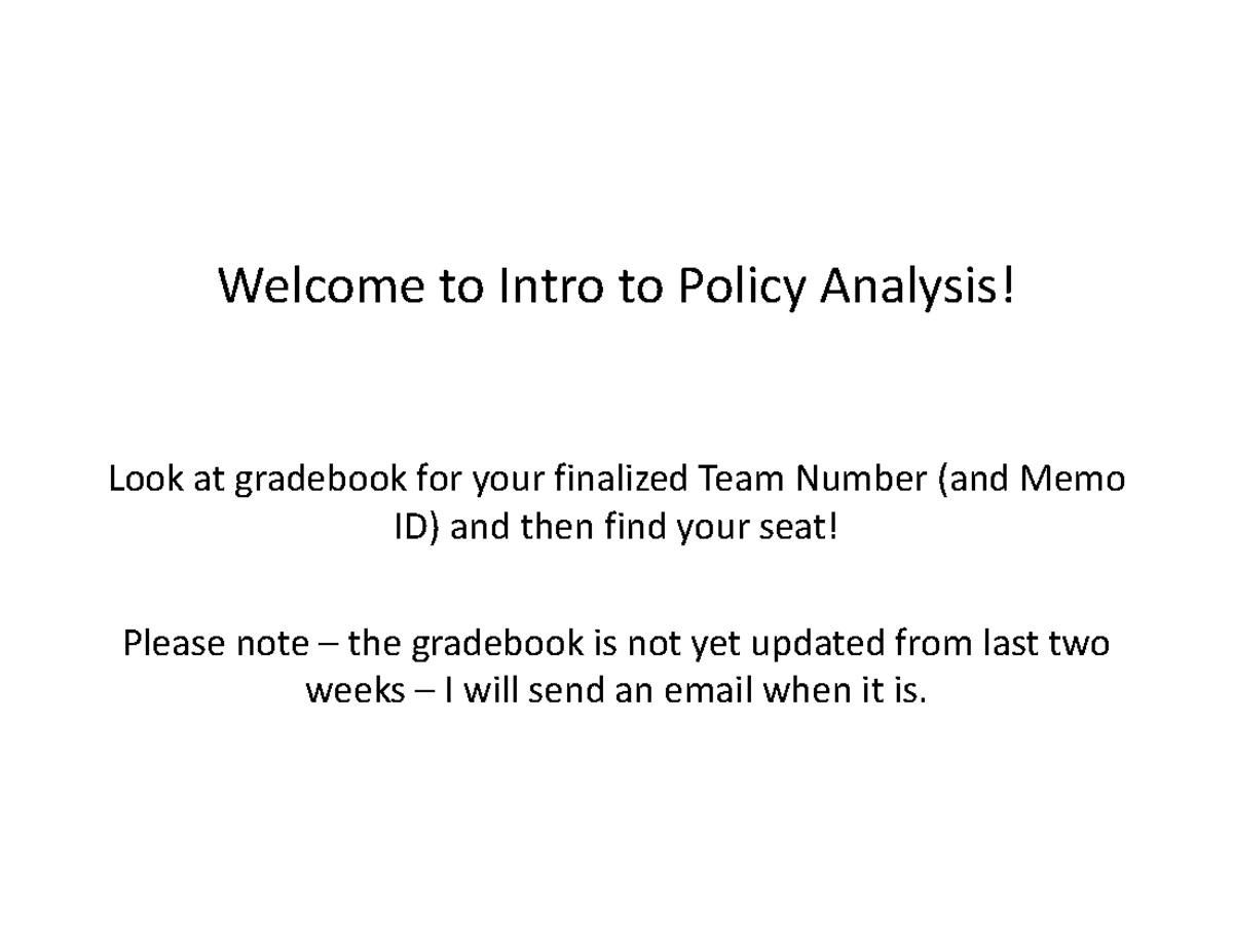 Effective Memo Writing in Public Policy Analysis (POL 155) - Studocu