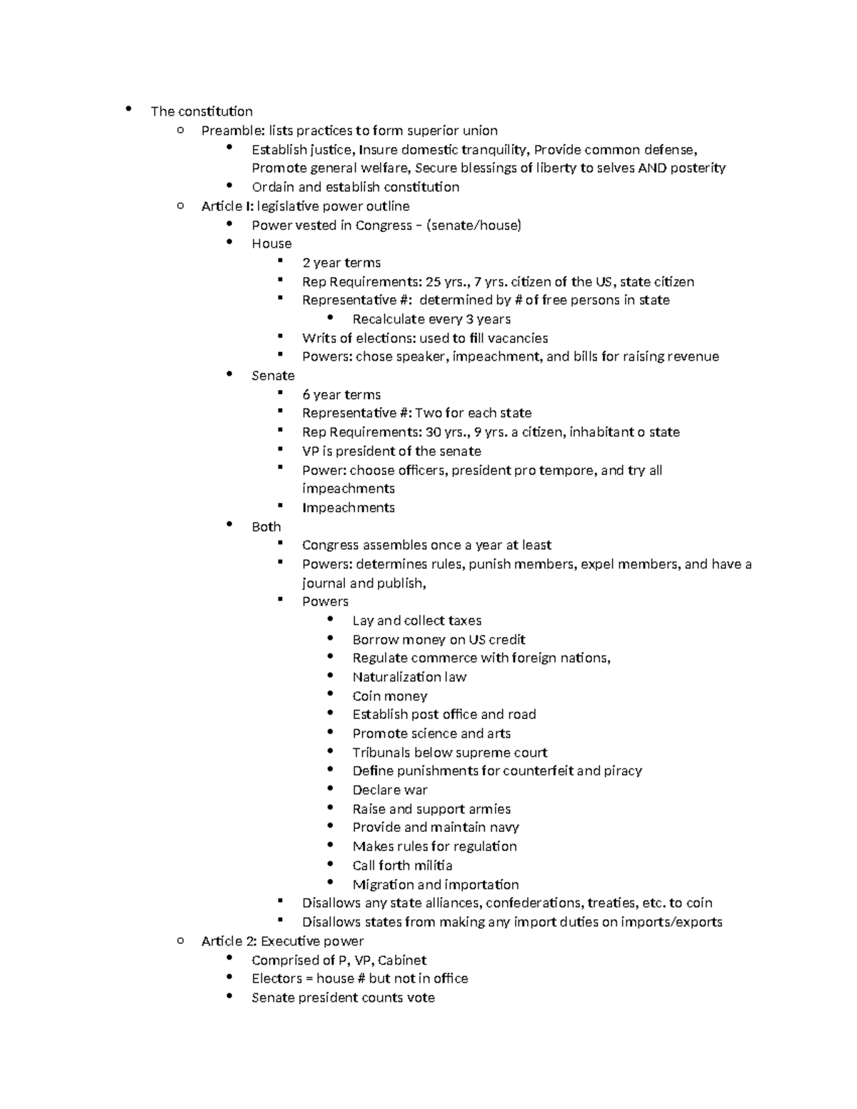 Constitutional law outline: key principles and landmark cases - Studocu