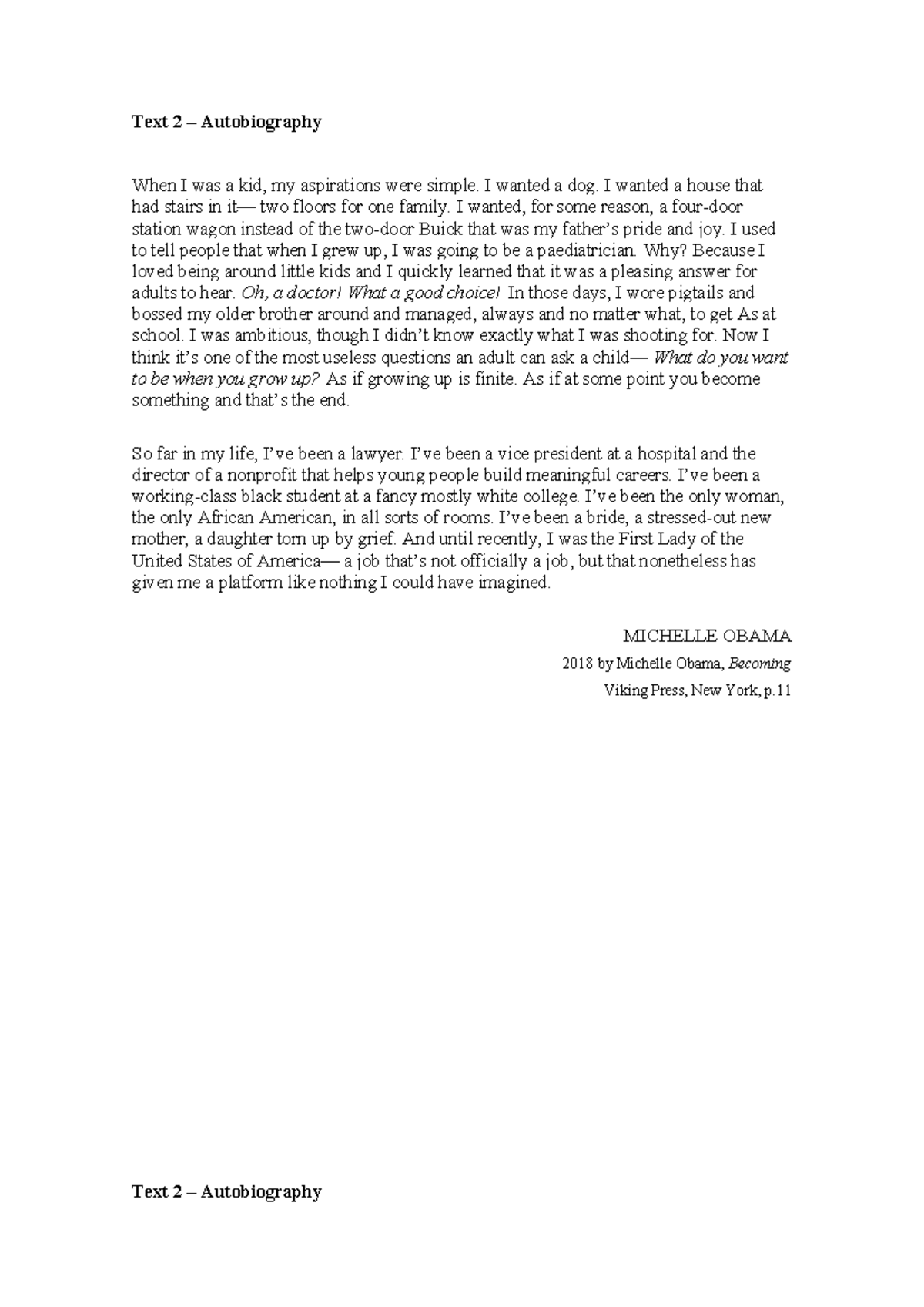 2021 QATS Unseen Text Std Autobiography Analysis Question 2 - Studocu