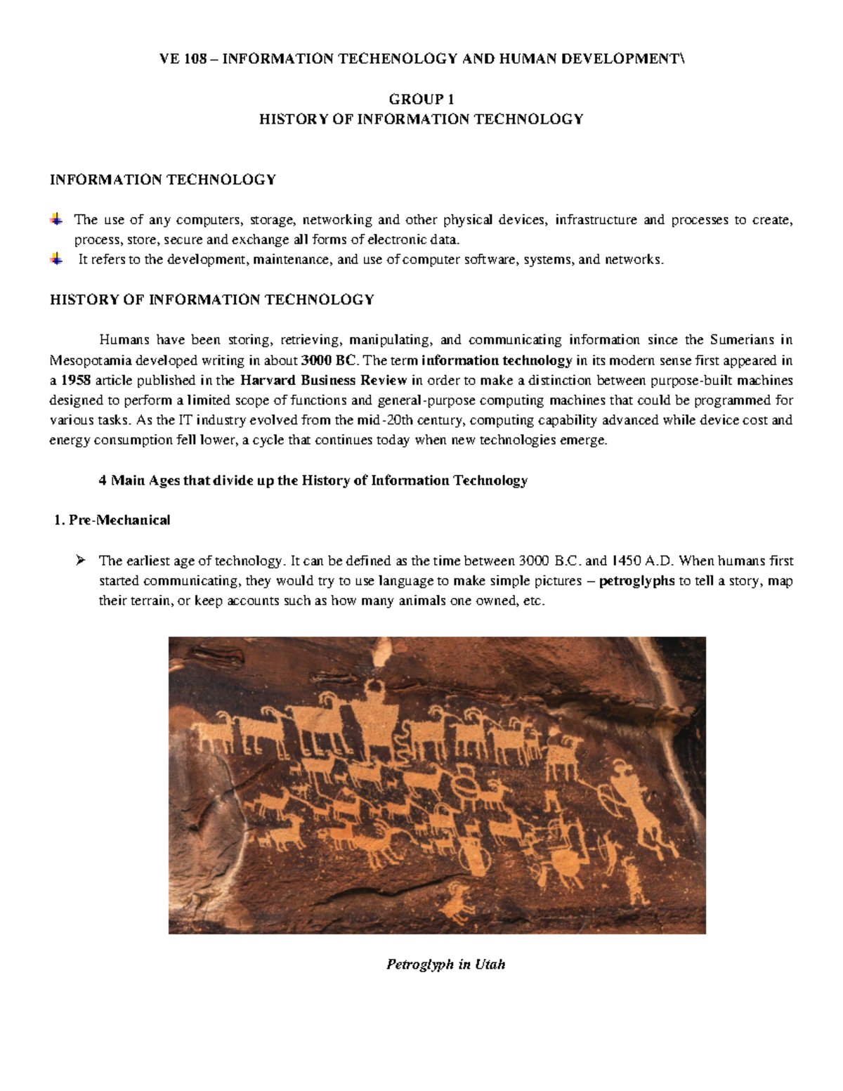 VE 108 Final Exam: Insights on Information Technology & Human ...