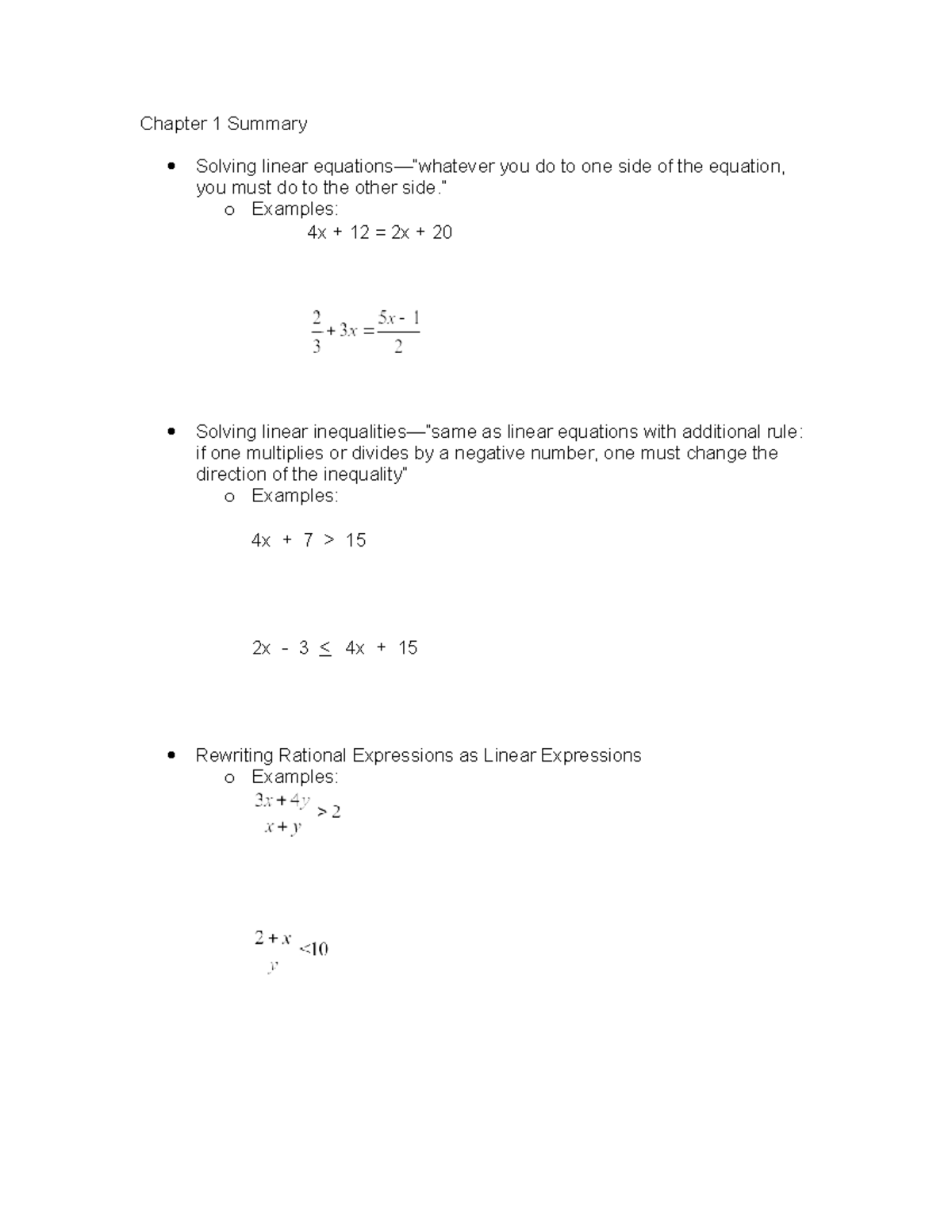 Chapter 1 Summary & Key Concepts for MAS 110 - Studocu