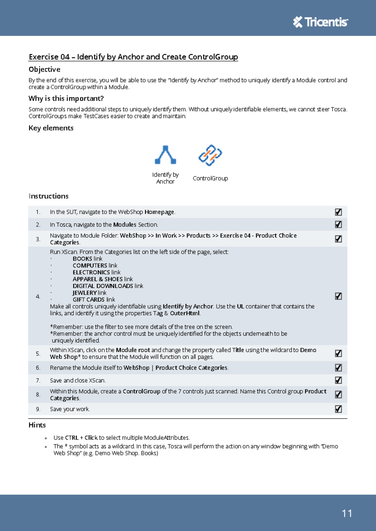 Exercise 04: Identifying Anchor Controls & Creating ControlGroup in ...