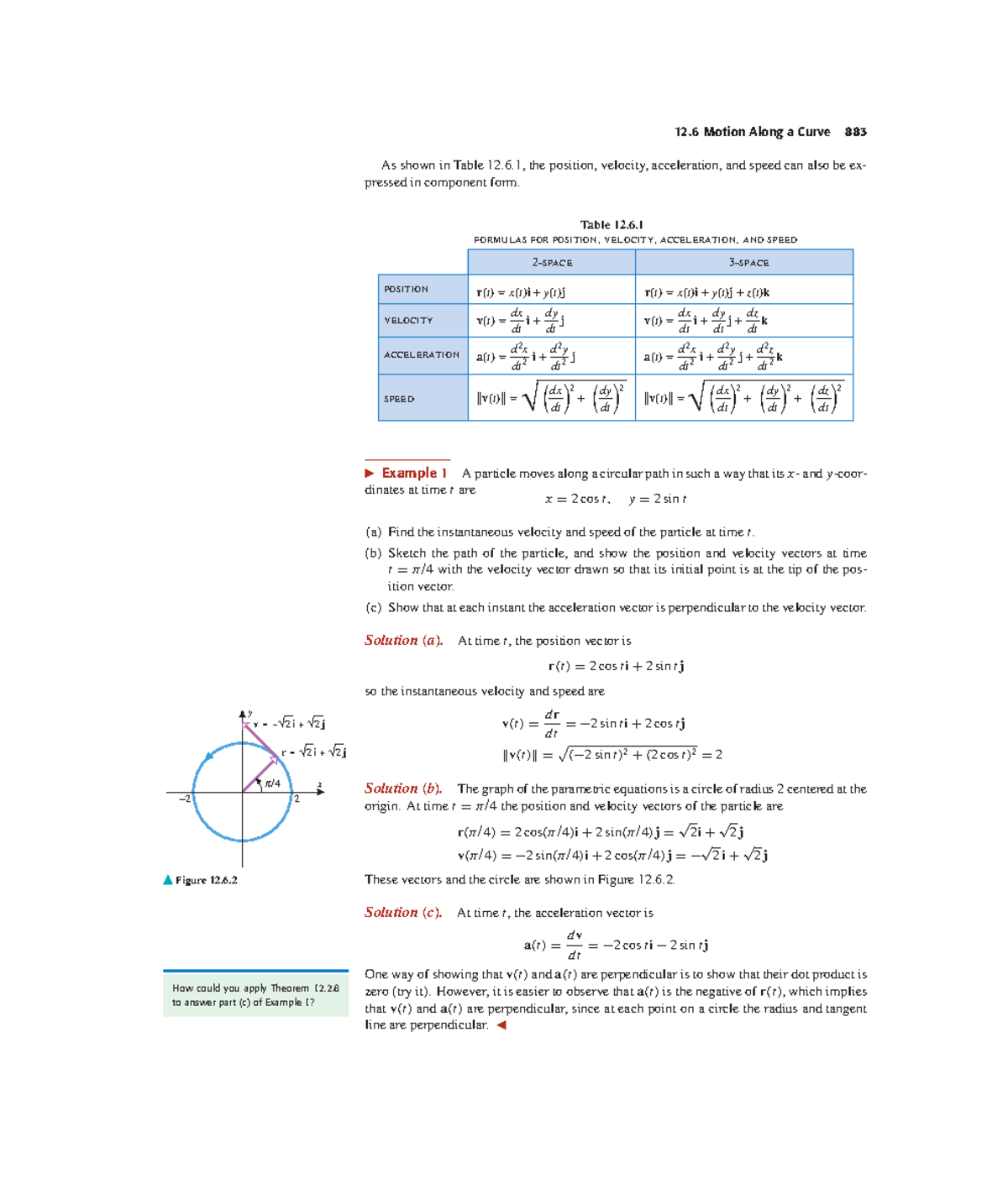 Calculus Anton C12 Motion Along a Curve Notes (Pages 905-906) - Studocu
