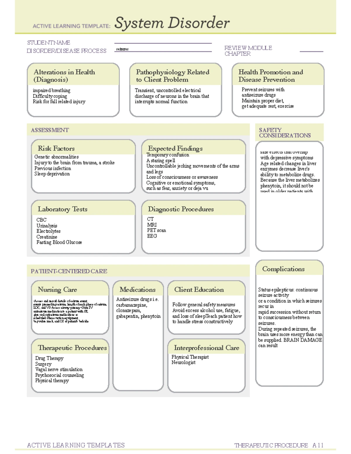 Propranolol - ati medication notes - ACTIVE LEARNING TEMPLATES ...