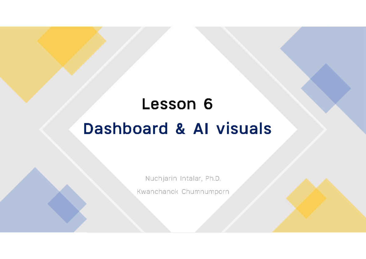 Lesson 6: Dashboard & AI Visuals in Power BI - Quick Insights - Studocu