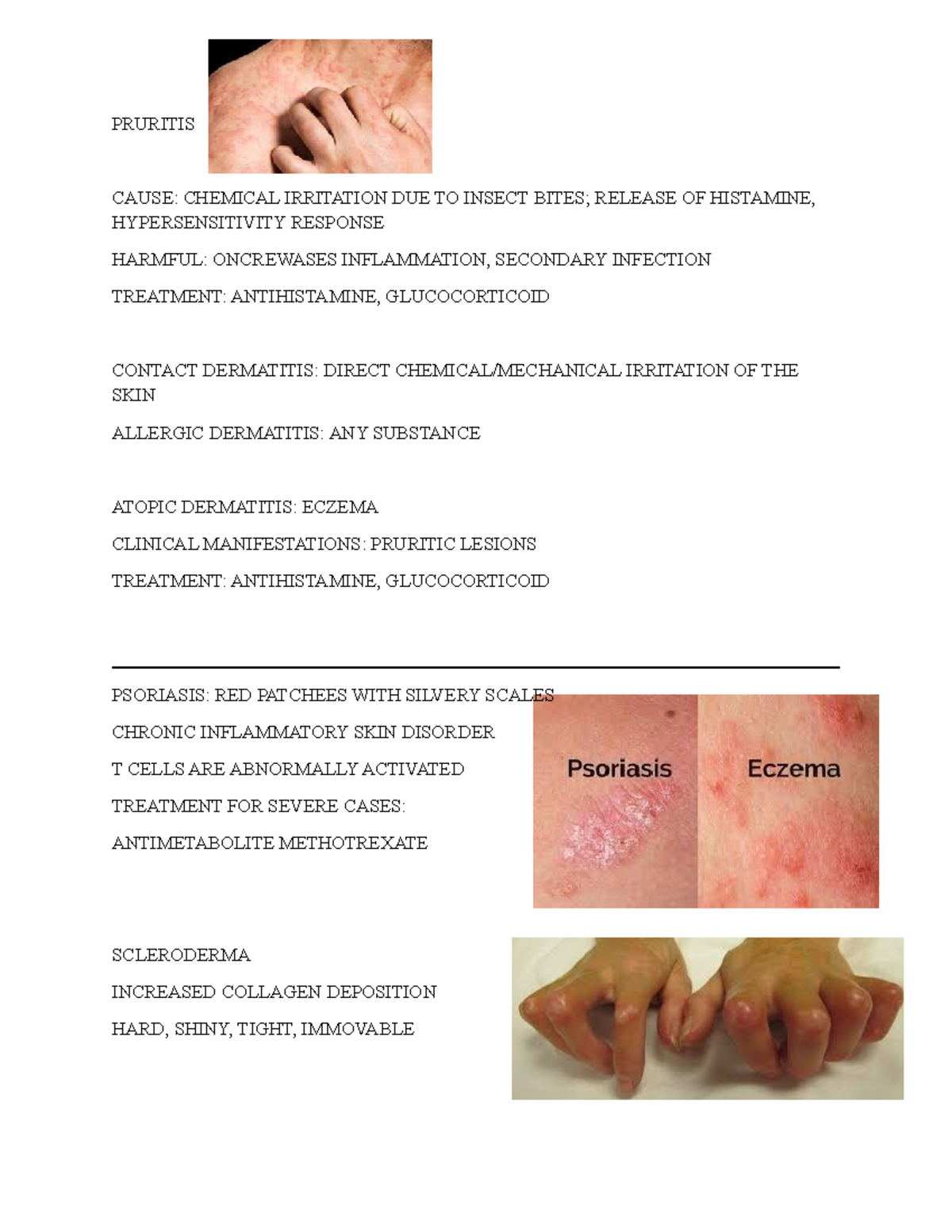 SKIN Disorders - PRURITIS CAUSE: CHEMICAL IRRITATION DUE TO INSECT ...