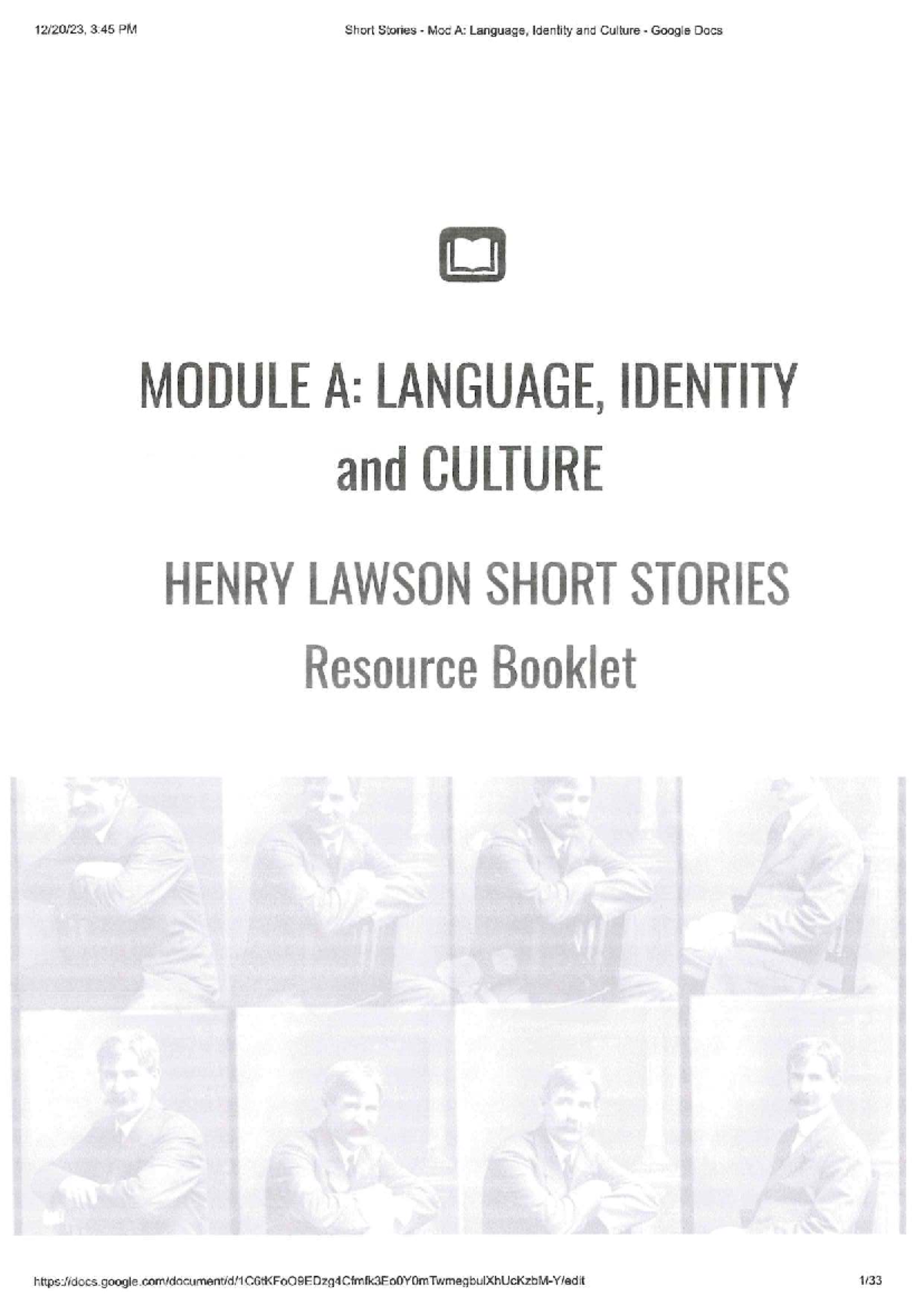 3:45 PM Short Stories Mod A: Annotations on Lawson's Works - Studocu