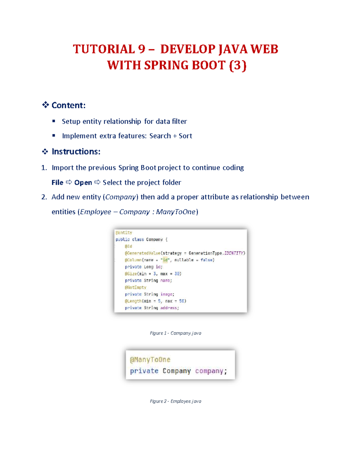 TUTORIAL 9: DEVELOP JAVA WEB APP WITH SPRING BOOT (FIT) - Studocu