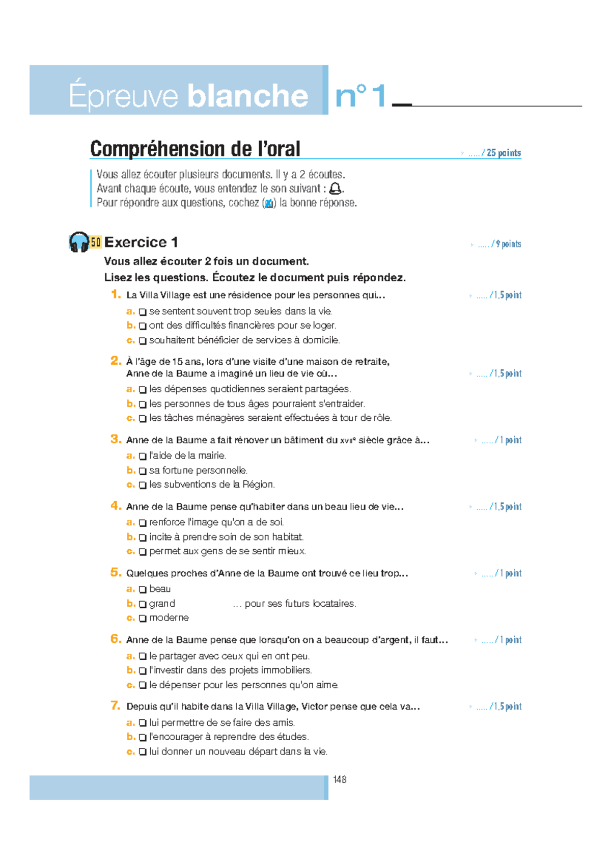 DELF-B2 Épreuve blanche 1 : Compréhension orale et écrite - Studocu