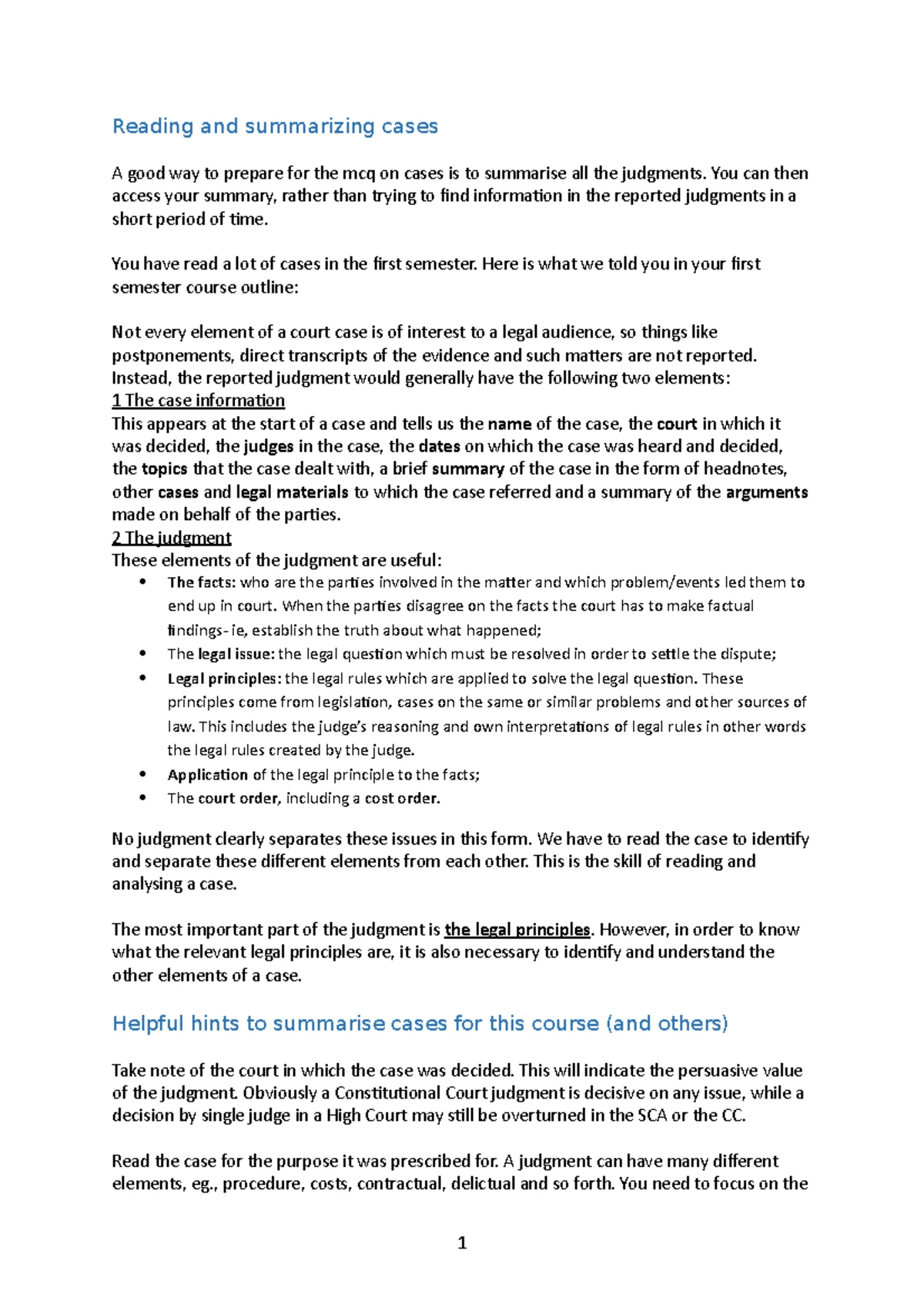 Limitations Clause Analysis - Section 36 and the Prince Cases 2024 - Studocu