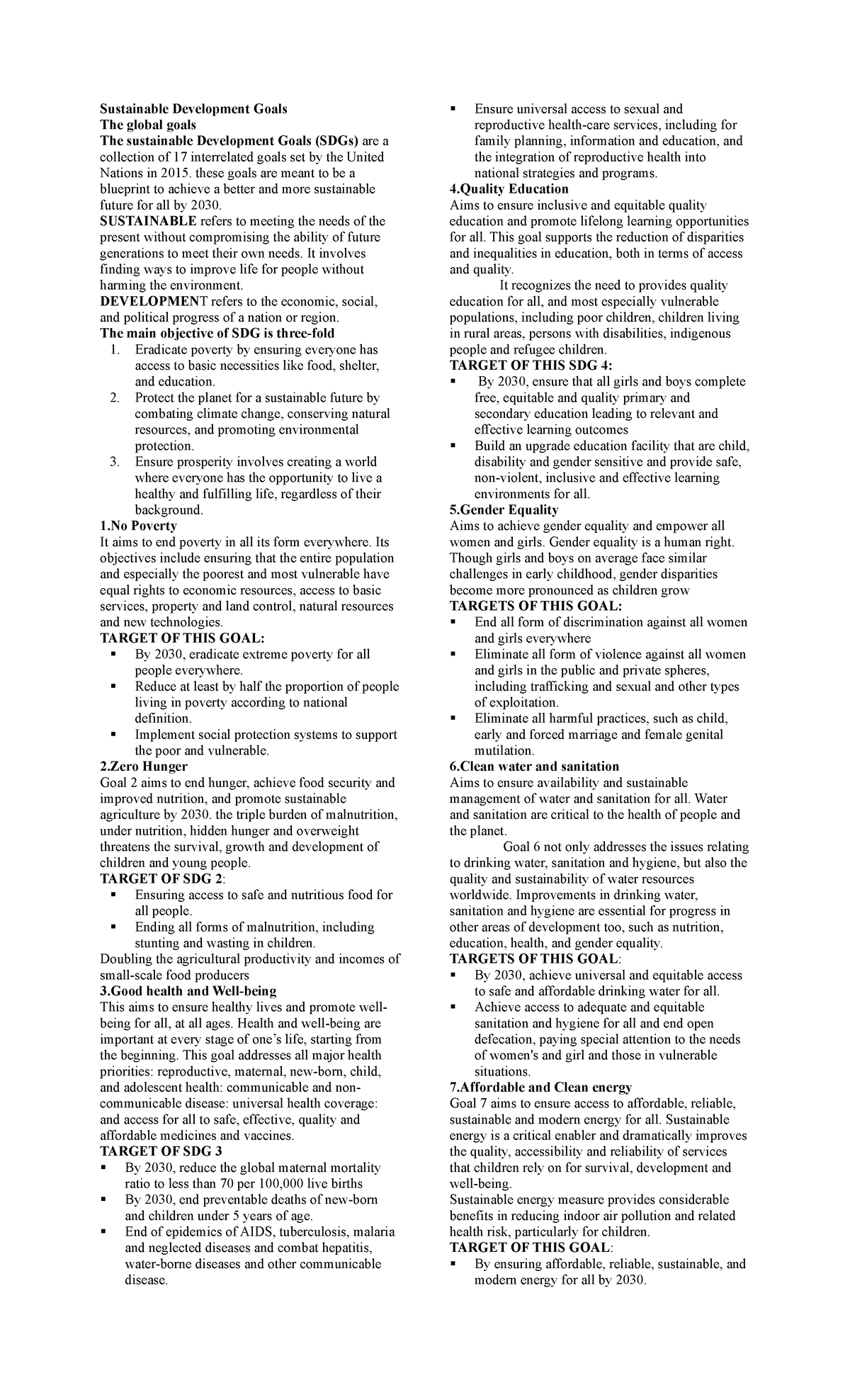SDG Contemporary Notes: Understanding the 17 Sustainable Development ...