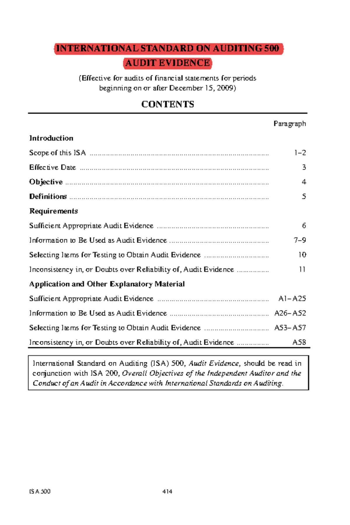 ISA 210: Audit Engagement Terms and Preconditions Lecture Notes - Studocu