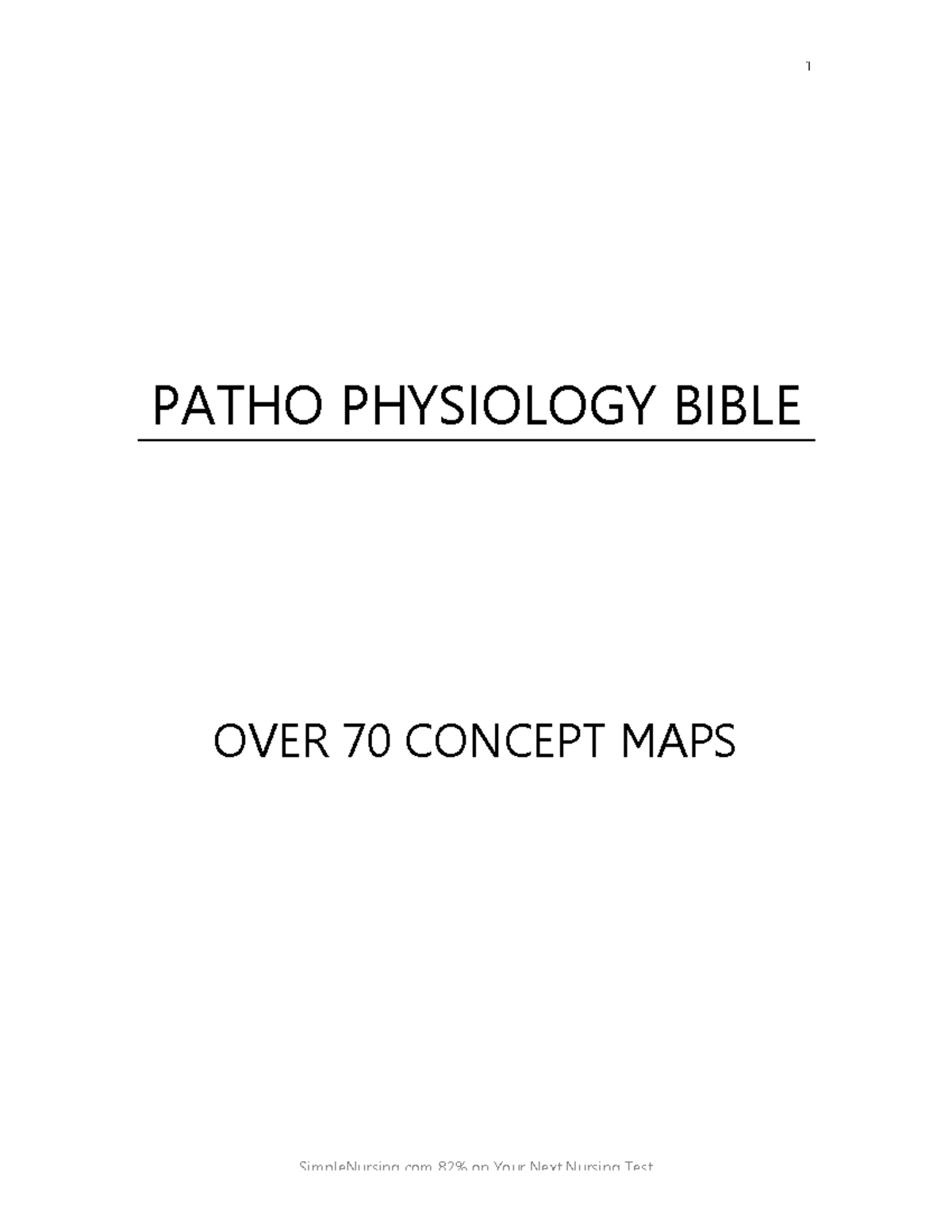 Pathophysiology Map: Key Concepts & Care Plans for Nursing - Studocu