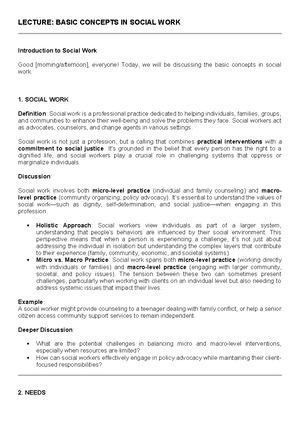 SW Communication and Documentation Syllabus - COURSE TITLE : SOCIAL ...