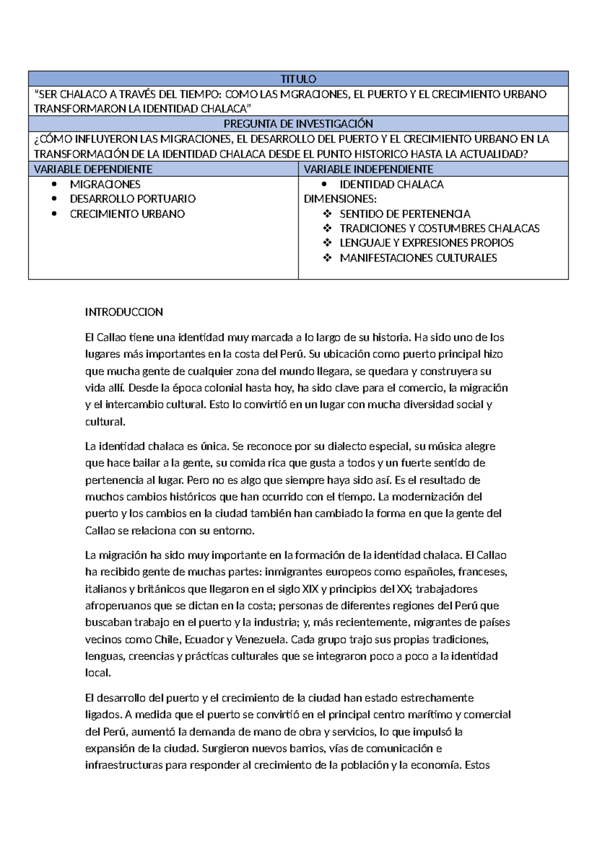 El Callao a lo Largo de su Historia: Migraciones y Crecimiento Urbano ...
