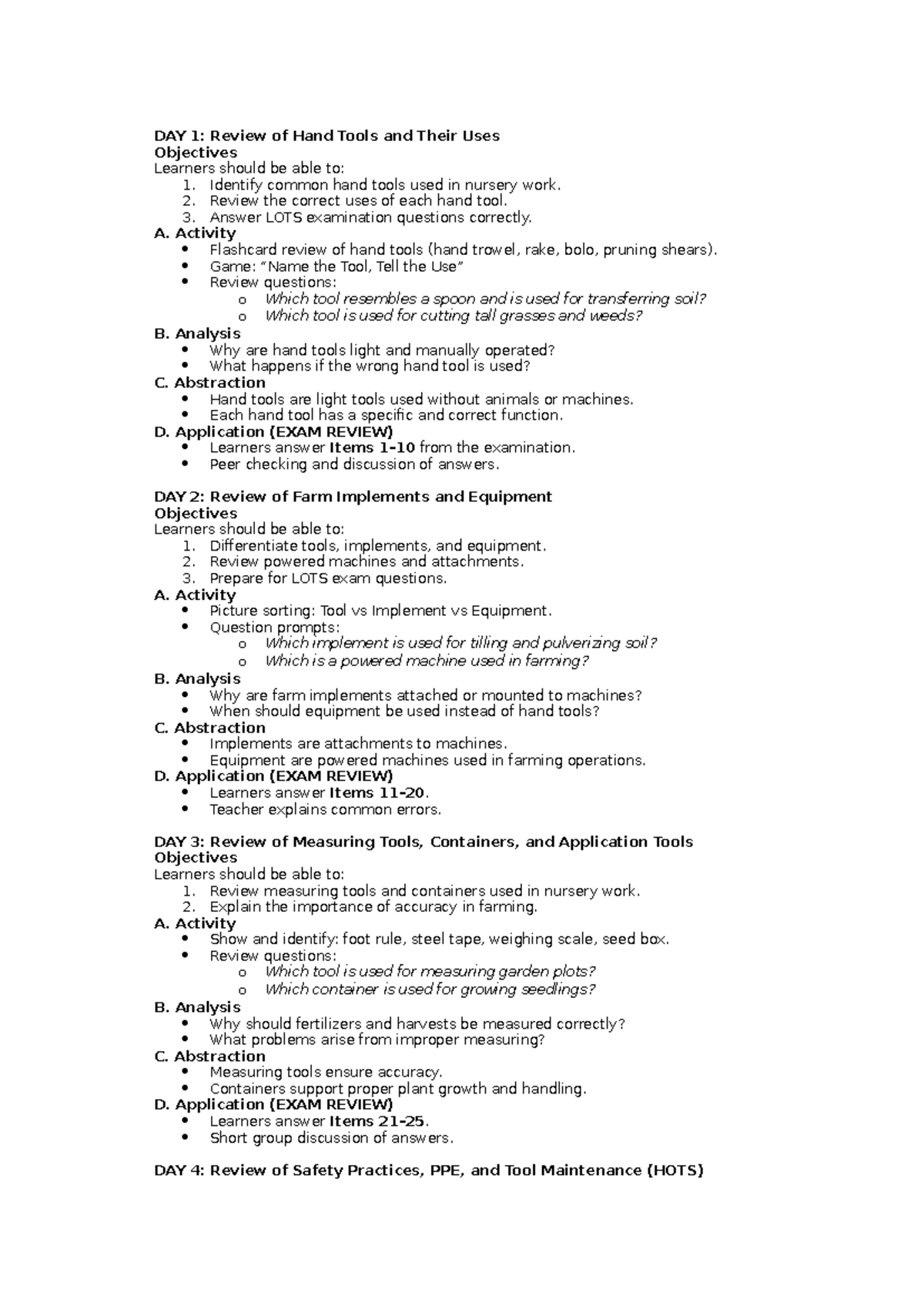 DLL UGMA - Comprehensive Review of Hand Tools and Safety Practices ...