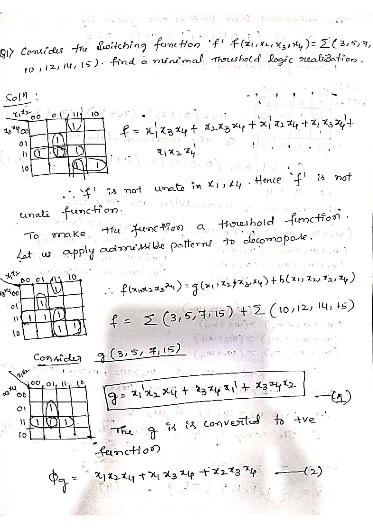Threshold Logic Realization and Limitations - Q17 Analysis - Studocu