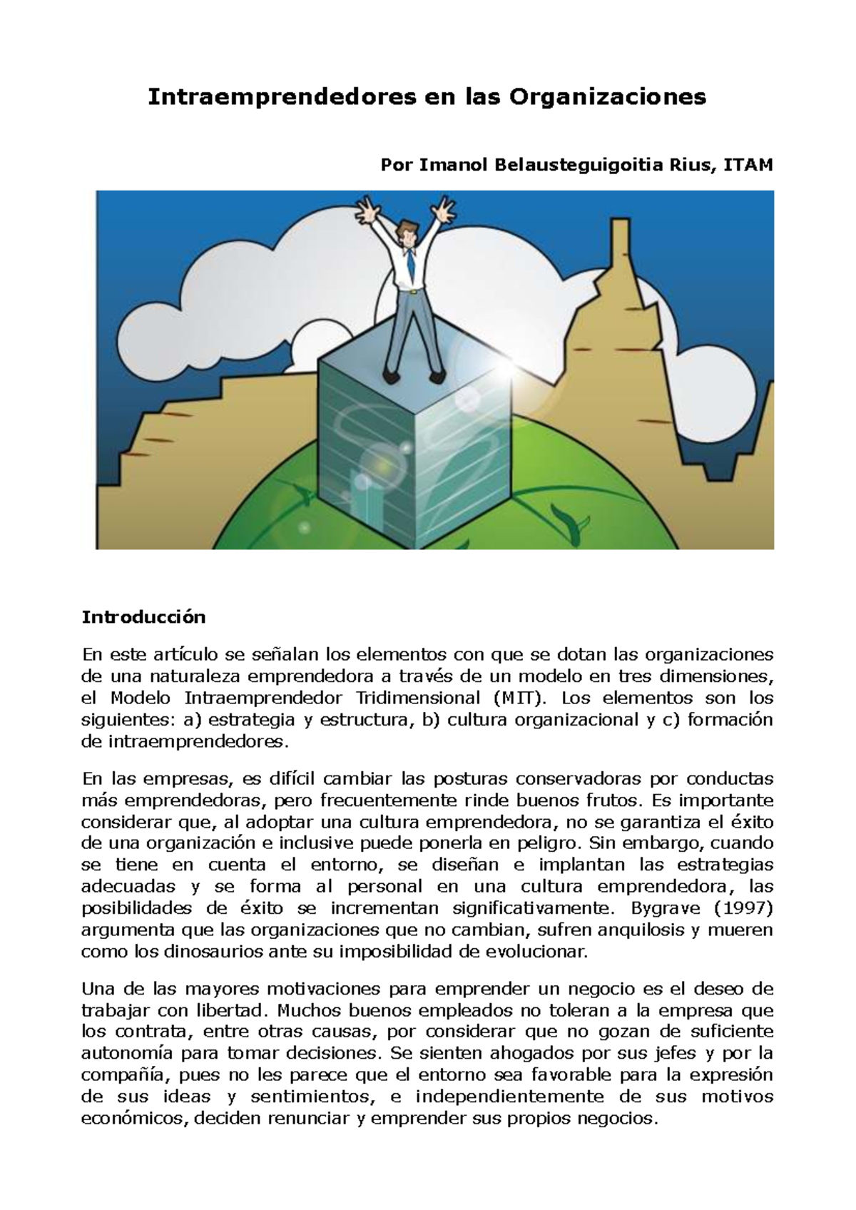 Lectura Complementaria: Intraemprendedores en Organizaciones - MIT ...