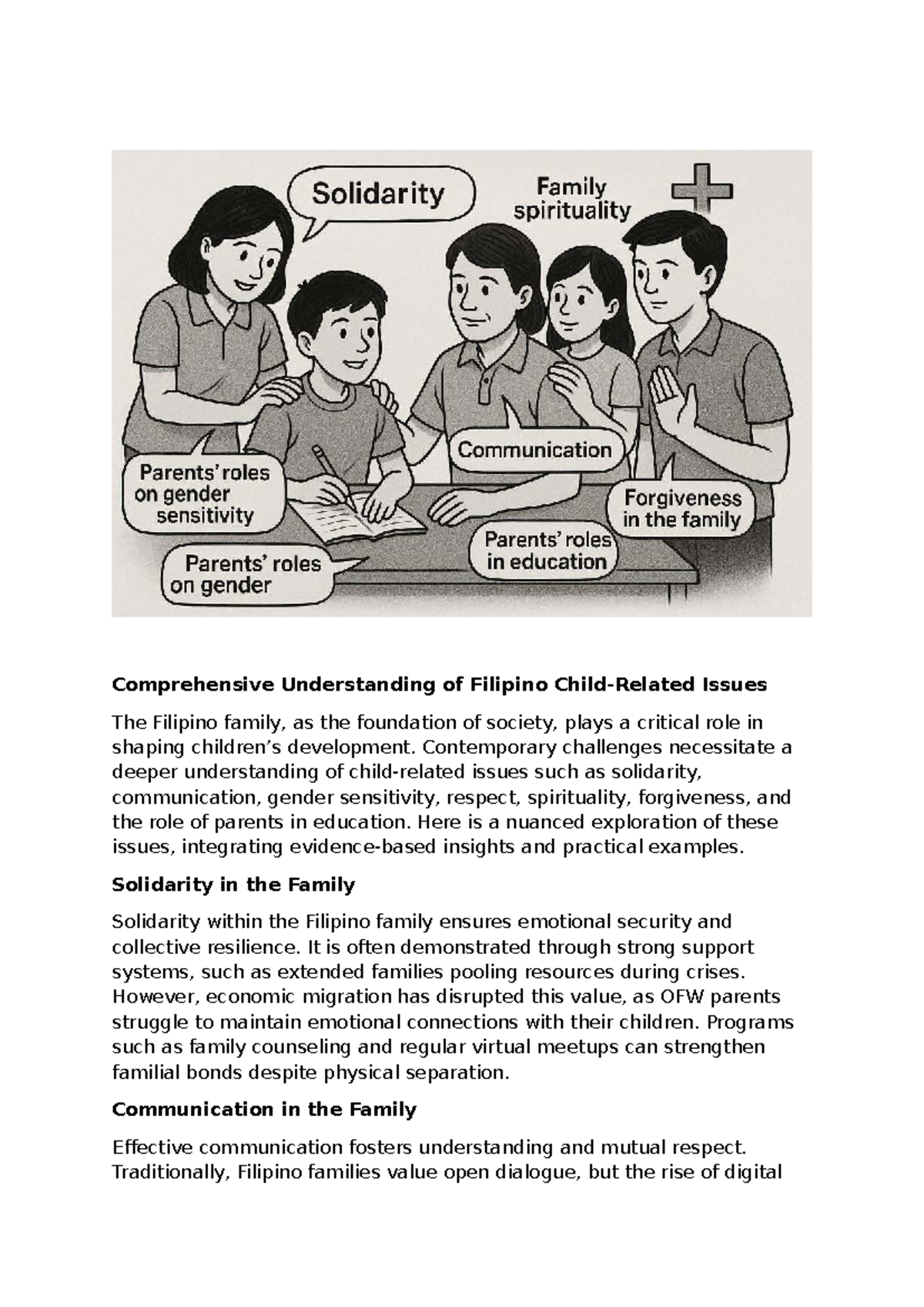 Comprehensive Insights on Filipino Family Issues and Dynamics - Studocu
