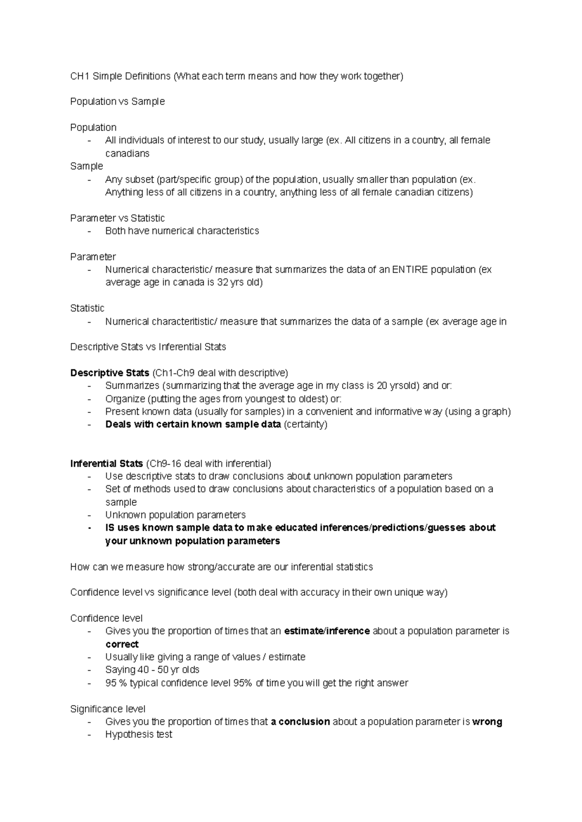 ADMS2320 Chapter 1 & 2: Key Definitions & Graphical Techniques - Studocu