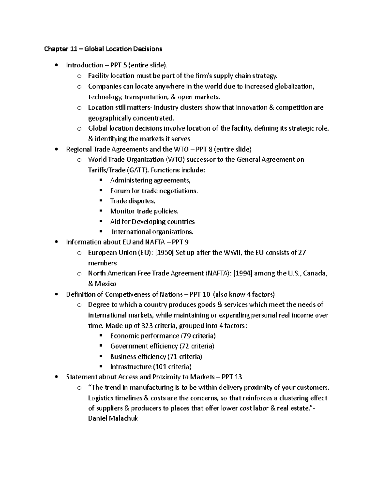 Chapter 11 new - Lecture notes 11 - Chapter 11 Global Location ...