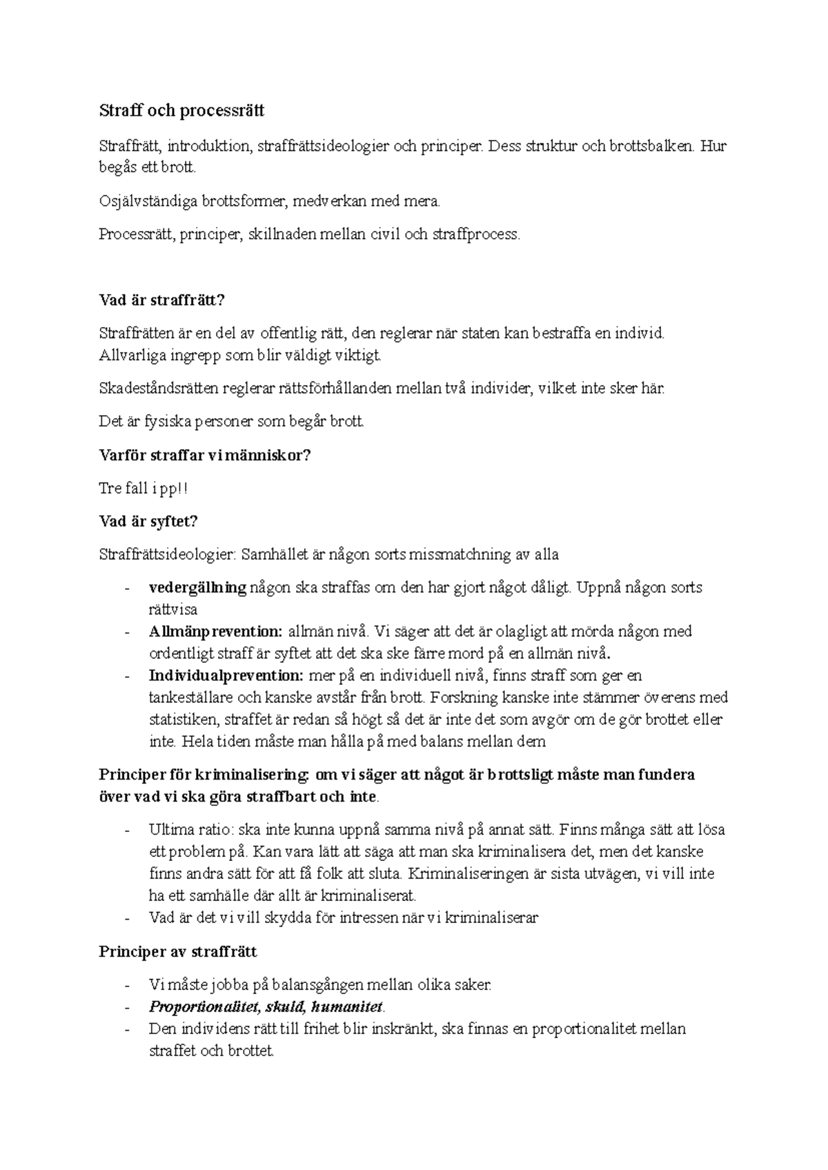 Straff och processrätt: Introduktion till straffrätt och principer ...