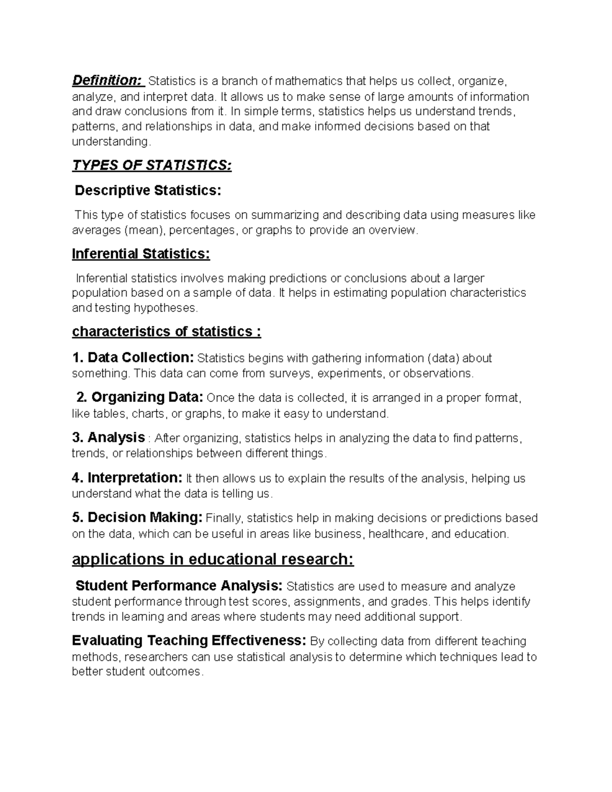 Statistics Paper - Practice: Understanding Data Analysis and ...