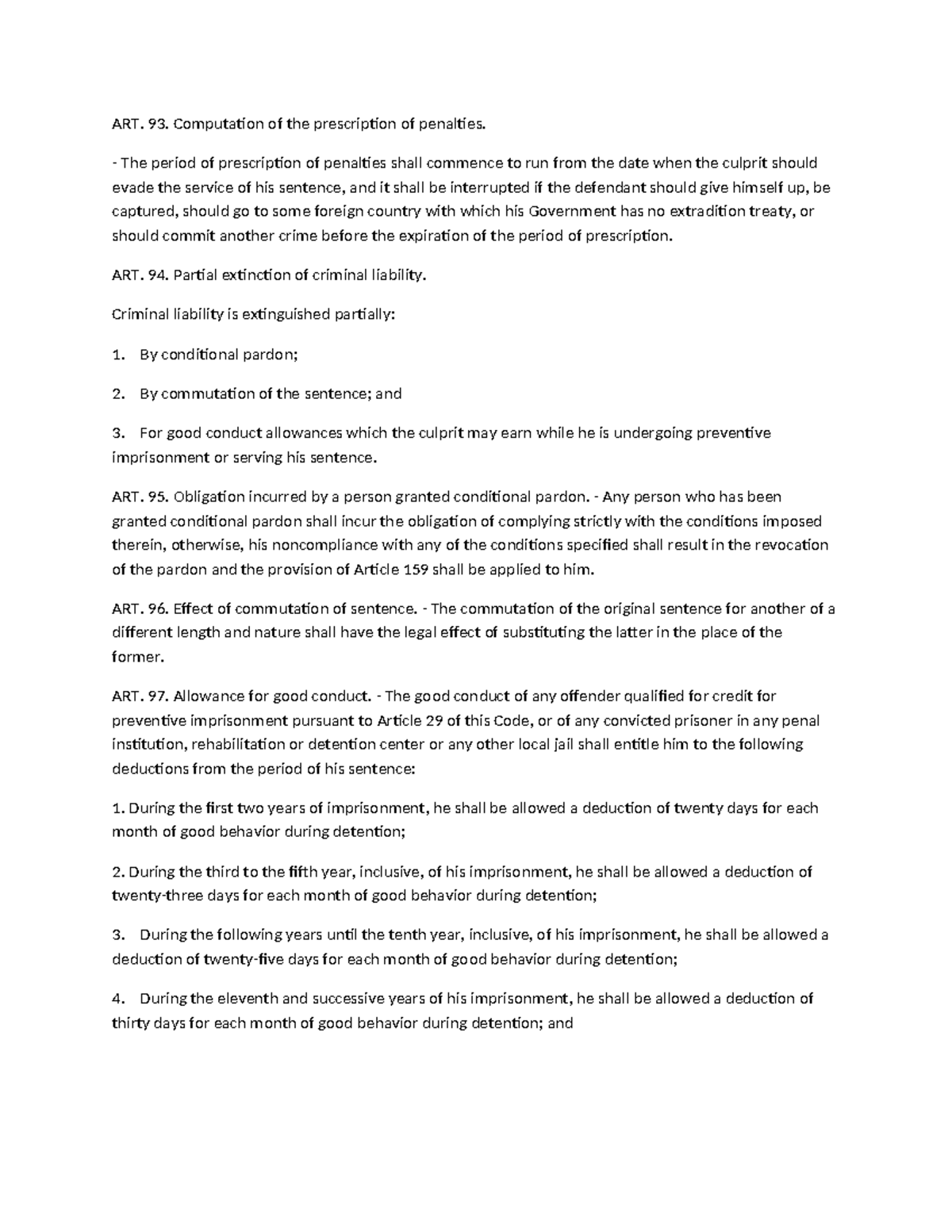 ART 93-97: Computation of Penalties & Conditional Pardon Guidelines ...