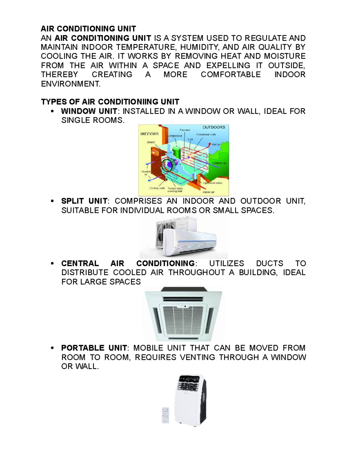 Air Conditioning UNIT - AIR CONDITIONING UNIT AN AIR CONDITIONING UNIT ...