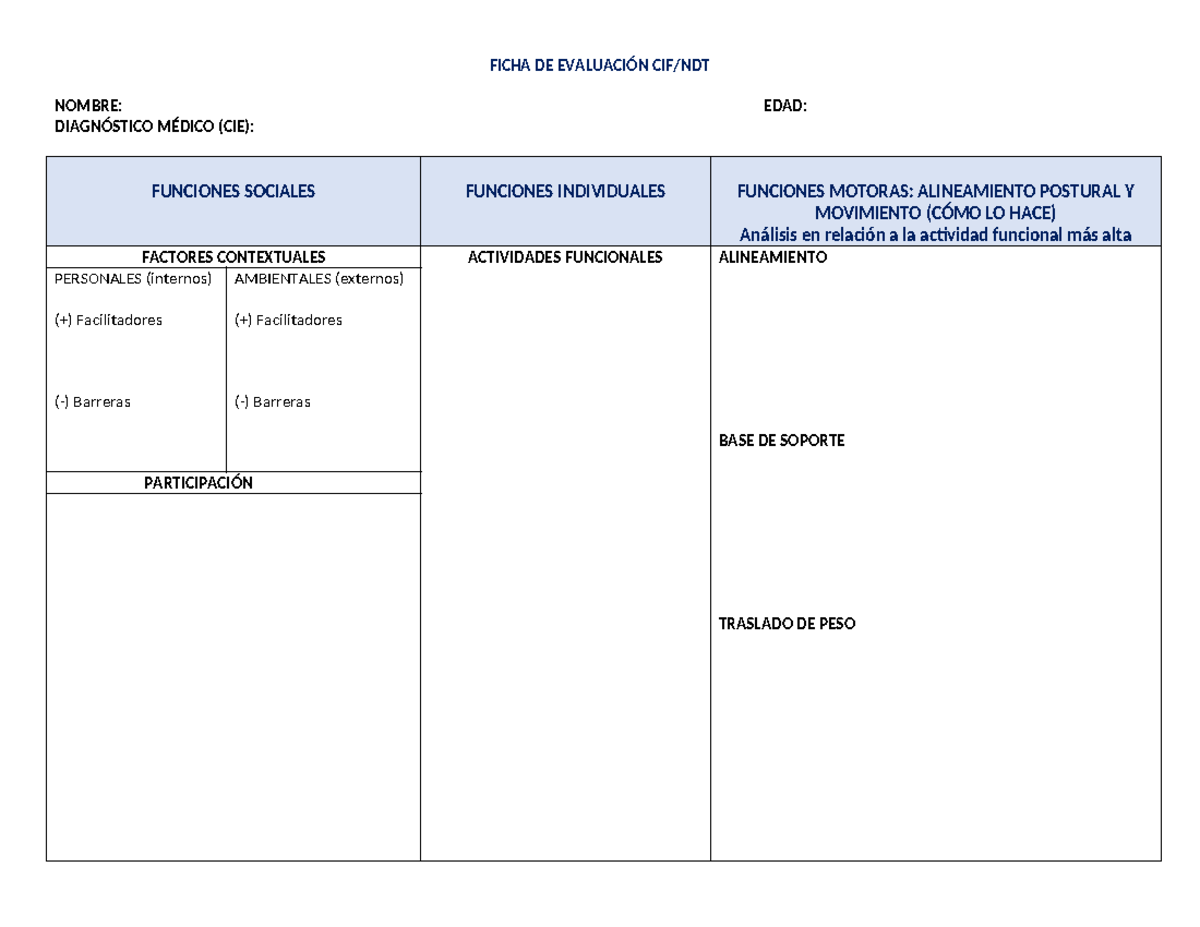 Formato ficha CIF.NDT UPCH 2023 - Tagged - FICHA DE EVALUACIÓN CIF/NDT ...