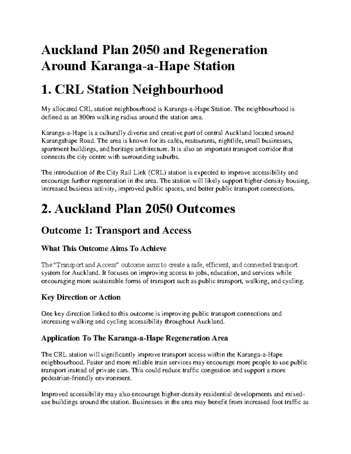 Auckland Plan 2050: Regeneration Insights for CRL Station Neighbourhood ...