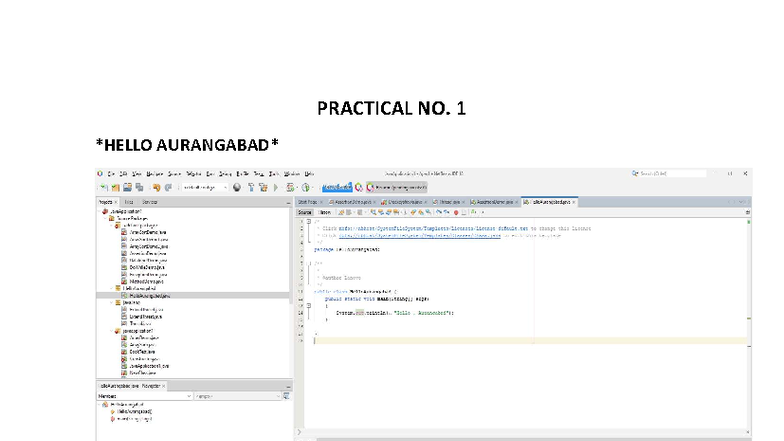 JAVA Practical Programs Overview - Studocu
