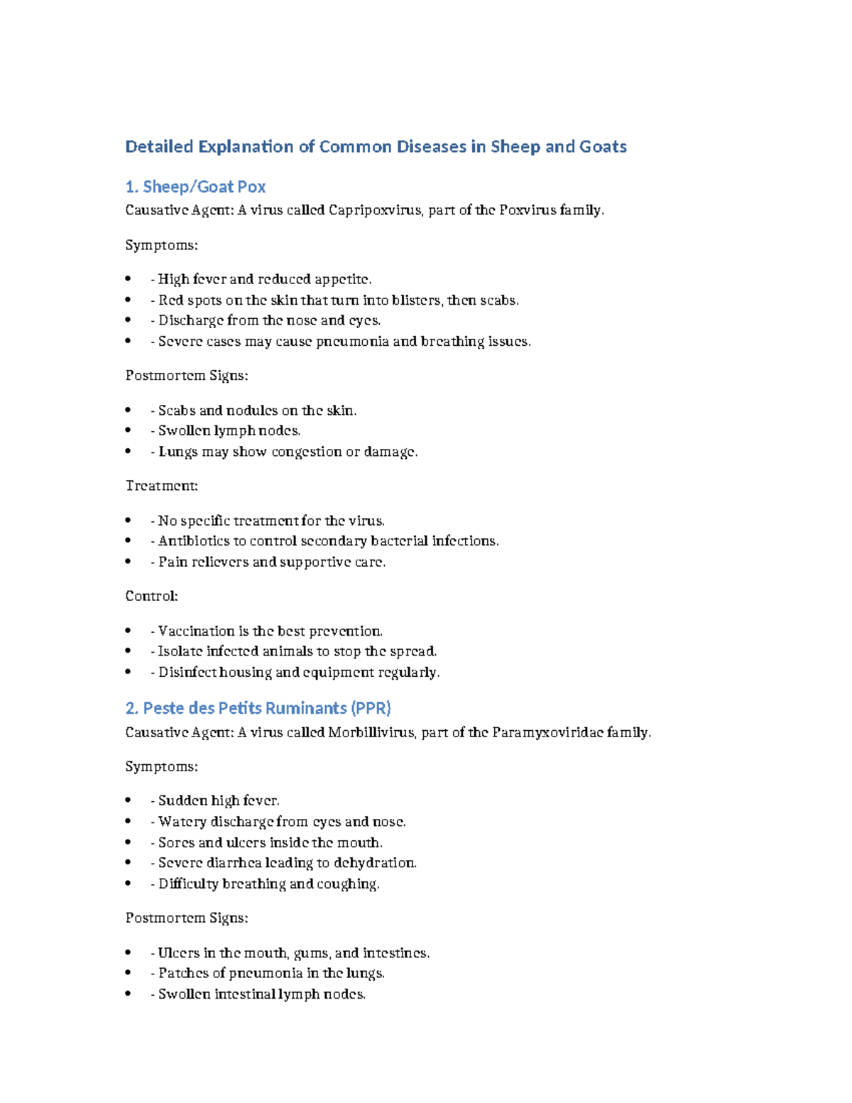 Common Sheep and Goat Diseases - Detailed Explanation of Common ...