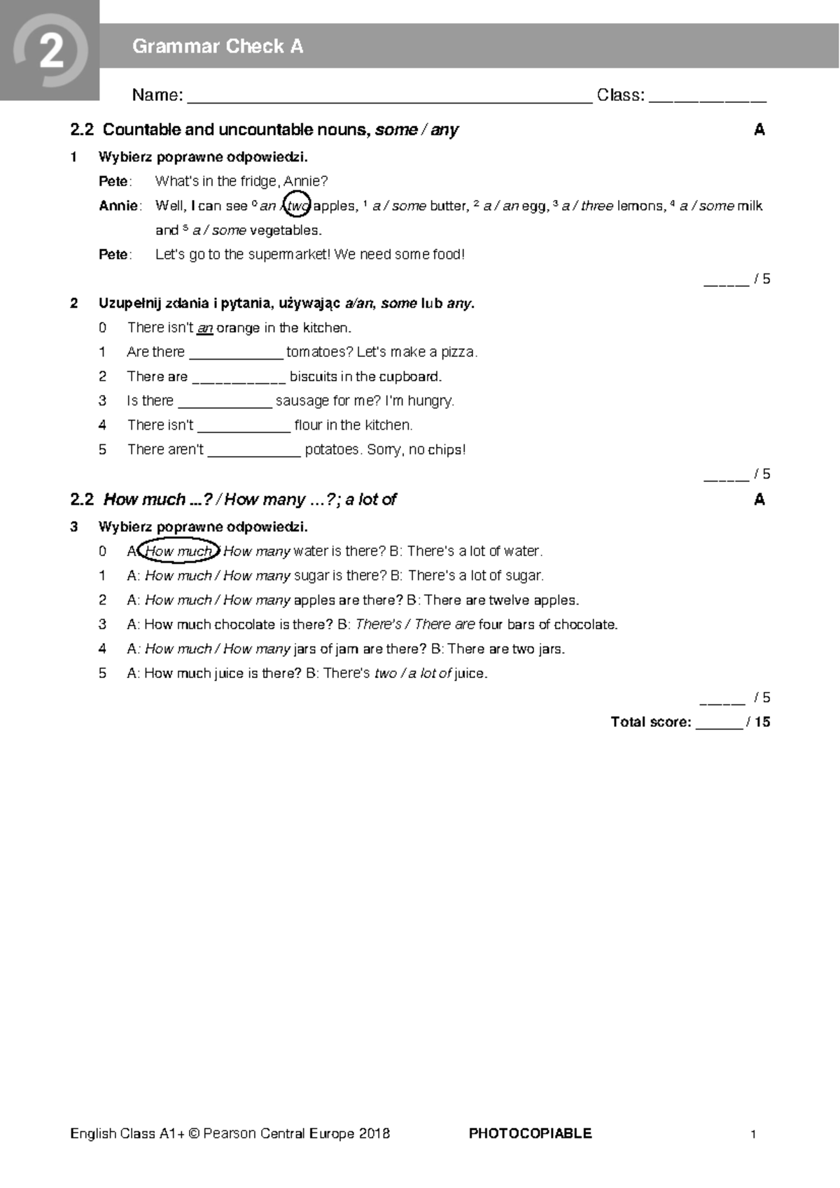 EC A1P - Grammar check 2A - Name ...