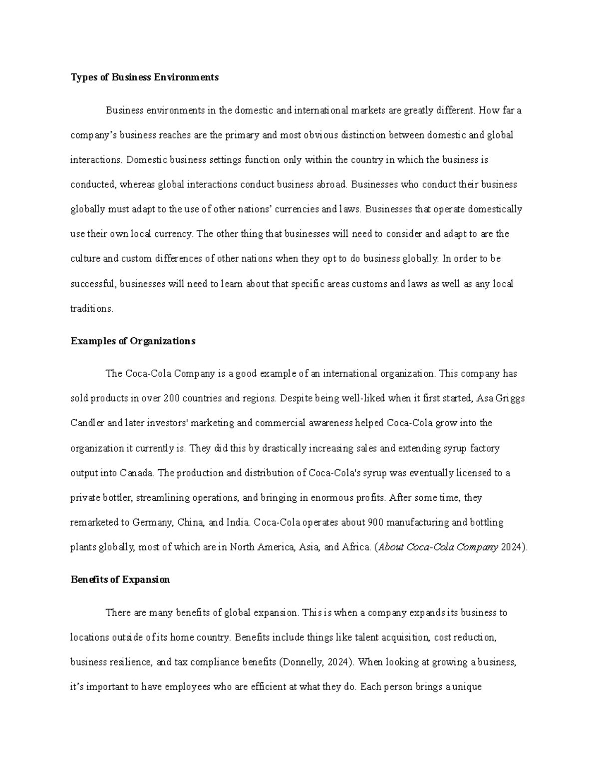 Week 1 Assignment 3 - INT 220 2024 coursework - Types of Business ...