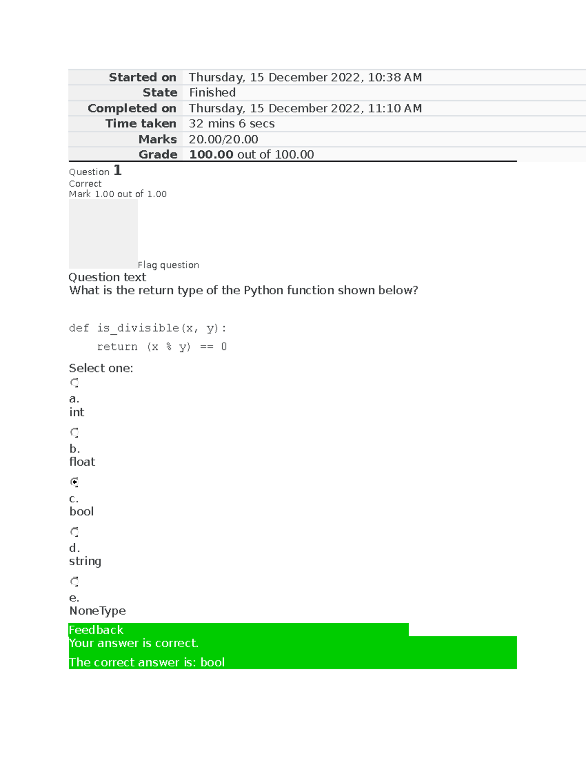 CS 1101 Graded Quiz - Unit 6 Questions and Answers - Studocu