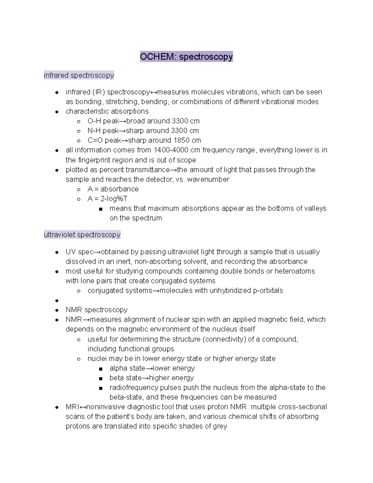 OCHEM - Spectroscopy Overview: Key Techniques & Concepts in Orgo ...
