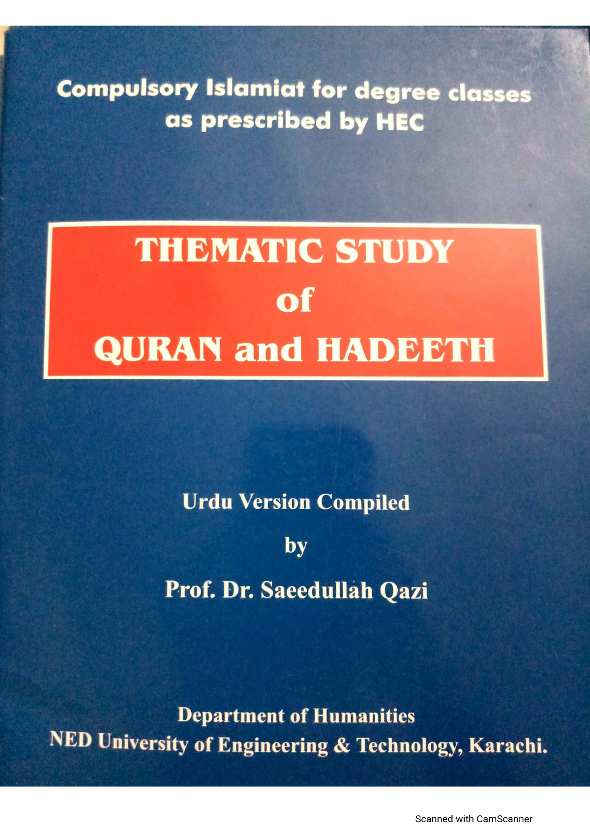 Chapt#6 Thematic Study - Islamic Studies - Studocu