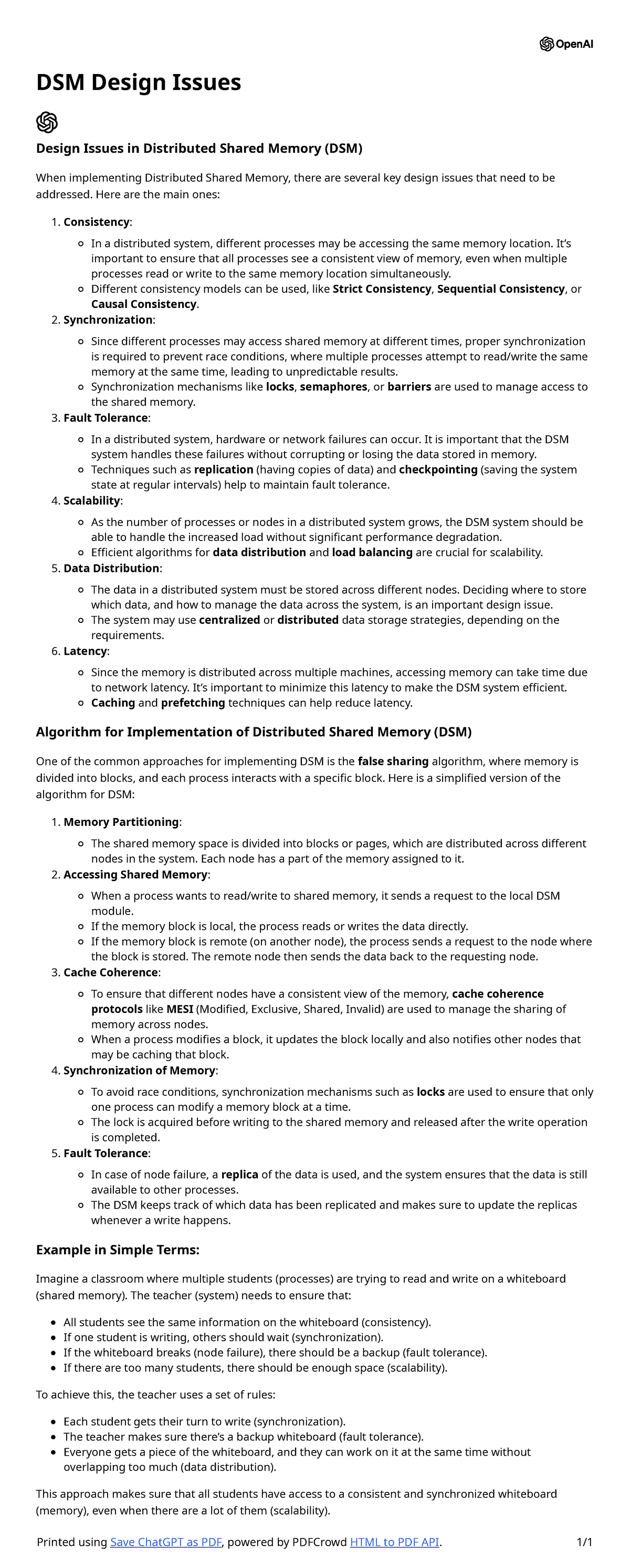 Design Issues in DSM (Distributed Systems) - Best Study Notes - Studocu