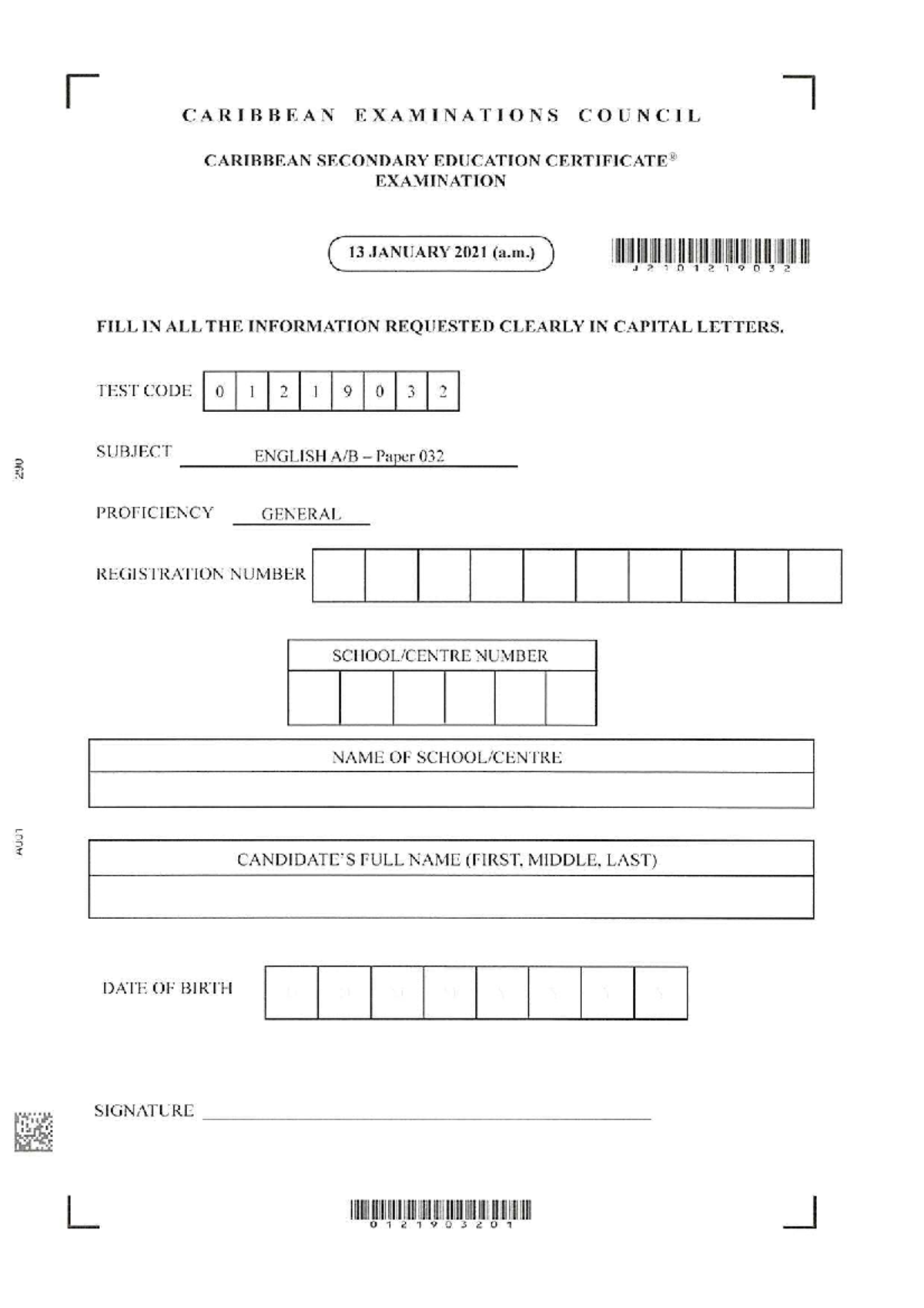 CSEC English A 2021 Paper 3 Exam: Text Analysis and Presentation - Studocu