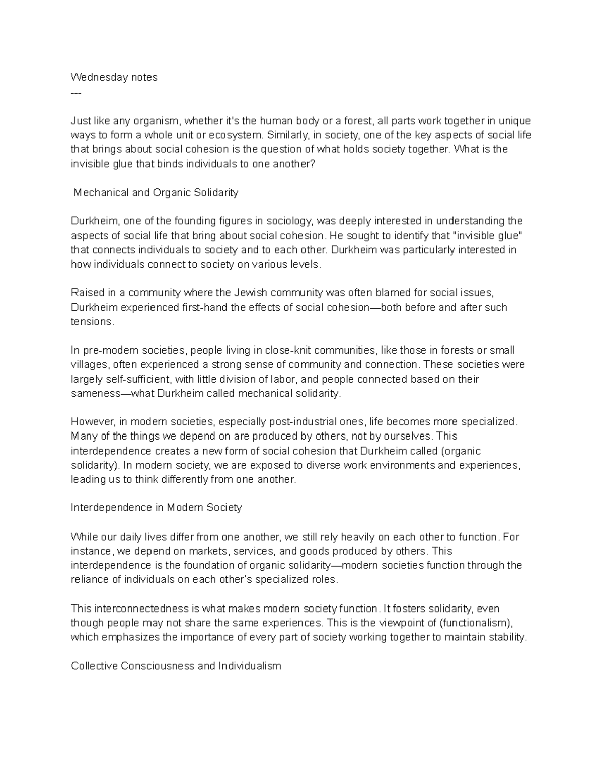 Sociology Concepts: Mechanical and Organic Solidarity Explained ...