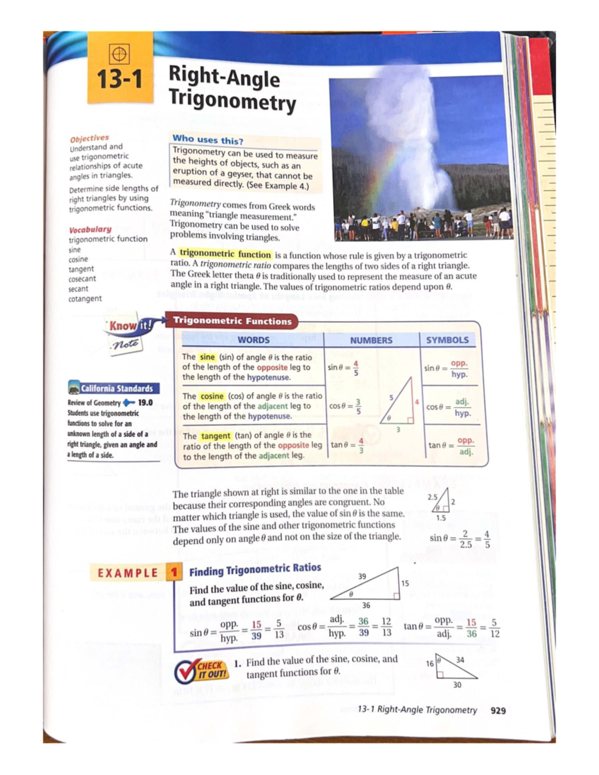 Chapter 13 Trigonometric Functions: Understanding Relationships and ...