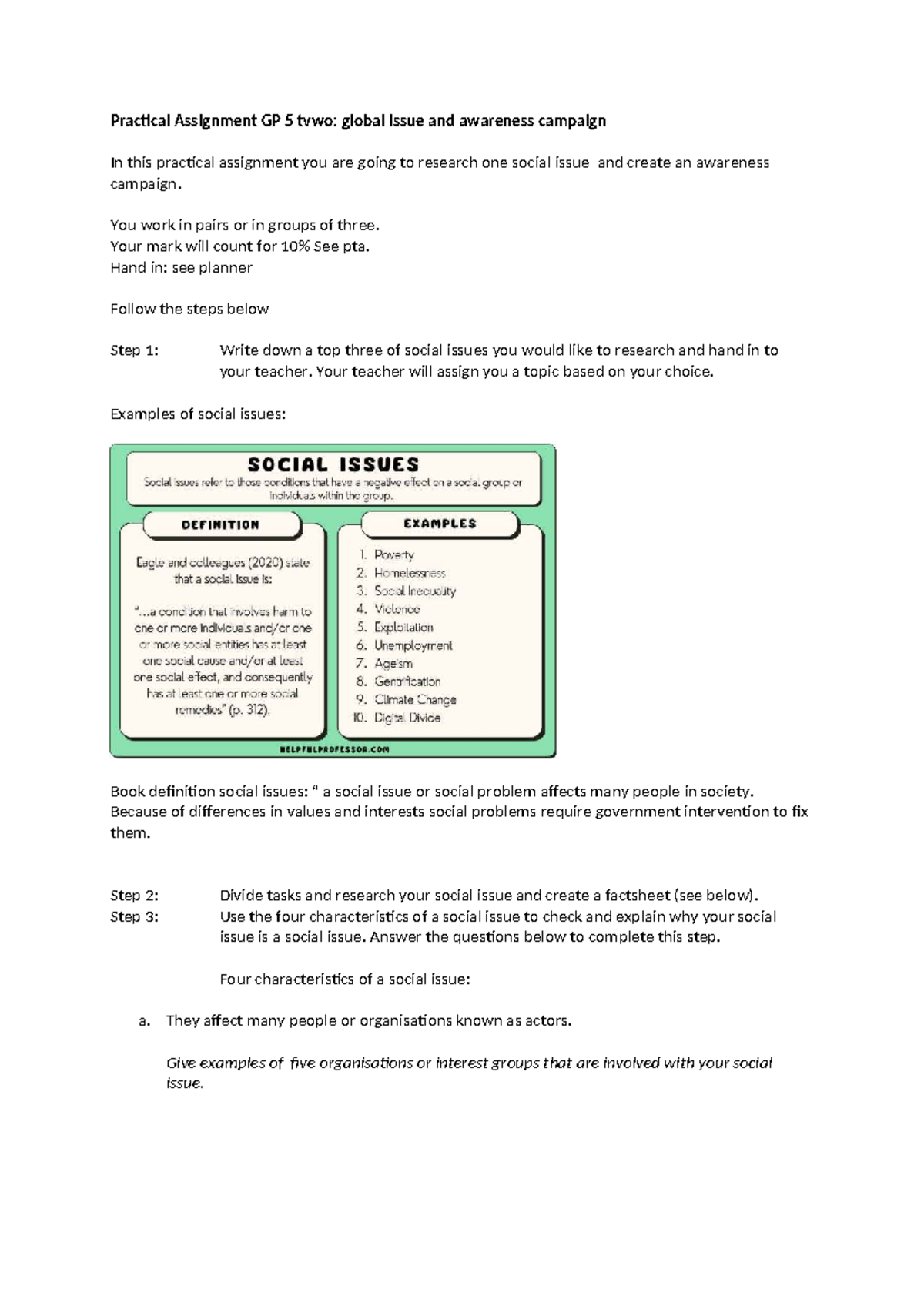 Practical Assignment GP 5 TVWO: Global Issue & Awareness Campaign ...